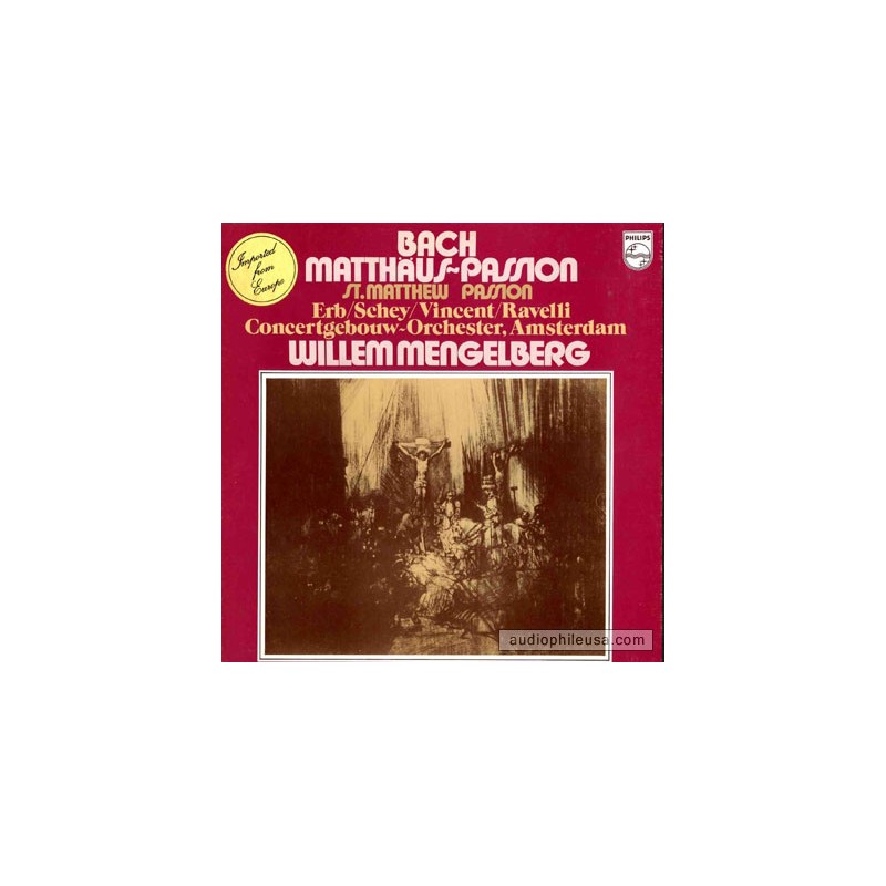 Bach- Matthäus-Passion- Karl Erb - Willem Ravelli - Concertgebouworkest - Willem Mengelberg ...