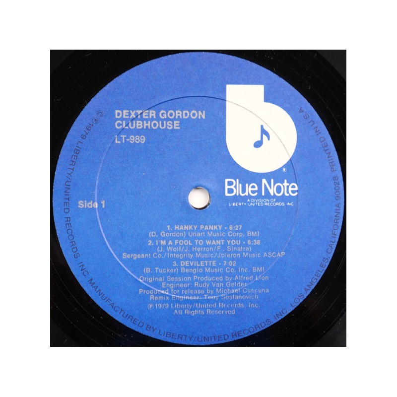Dexter Gordon – Clubhouse |1979 Blue Note – LT-989