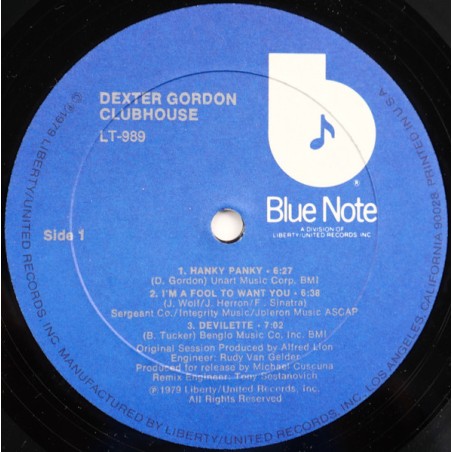 Dexter Gordon – Clubhouse |1979 Blue Note – LT-989