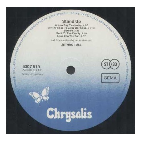 Jethro Tull – Stand Up |1979 Chrysalis ‎– 6307 519 -Gatefold Sleeve ...